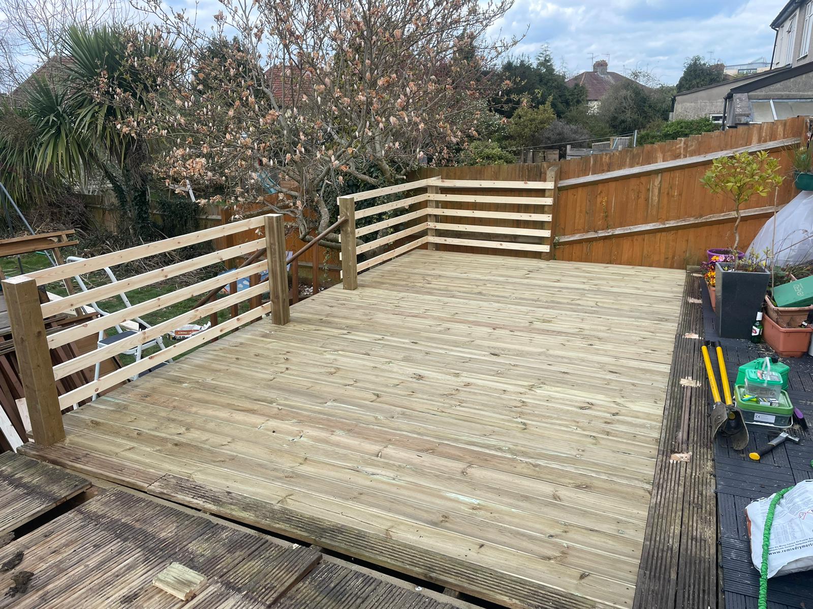 Timber Decking Construction Bridgend - Able tree And Landscapes